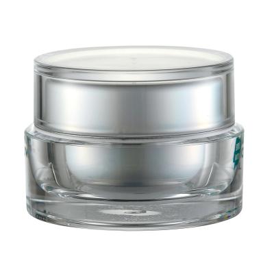 China JL-JR804 15g 30g 50g Round Cream Jar PMMA Skin Care With Disc for sale