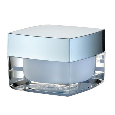 China JL-JR807 Acrylic PMMA Square Cream Jar 15g 30g 50g Food Grade Safety for sale