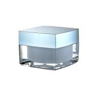 China JL-JR807 Acrylic PMMA Square Cream Jar 15g 30g 50g Food Grade Safety for sale