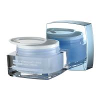 China JL-JR807 Acrylic PMMA Square Cream Jar 15g 30g 50g Food Grade Safety for sale