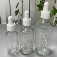 China Transparent Glass Bottle 10ml Mini Oil Dropper Skincare Serum PP Cap Pink for sale