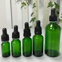 China Aromatherapy Cosmetic Bottle 5ml Glass Oil Dropper Transparent Green Blue Brown for sale