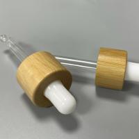 China Special Decoration Bamboo Cover Wood Cap 24/410 28/410 Dropper Set Glass for sale