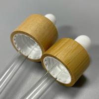 China Special Decoration Bamboo Cover Wood Cap 24/410 28/410 Dropper Set Glass for sale