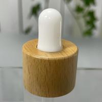 China Special Decoration Bamboo Cover Wood Cap 24/410 28/410 Dropper Set Glass for sale