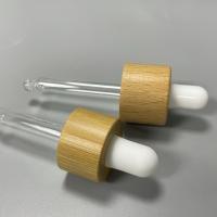 China Special Decoration Bamboo Cover Wood Cap 24/410 28/410 Dropper Set Glass for sale