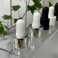 China Big Cap Double Layer Closure UV Shiny Silver Essential Oil Dripper 20/410 Electonic Plated Cover Two Layer for sale