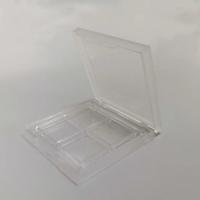 China JL-EC206 Empty Makeup Palette Containers Square Plastic Transparent 4 Colors for sale