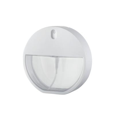 China JL-PA104 Round Shape PETG ABS Perfume Bottle 30ml Fine Mist Pump Sprayer Perfume Card for sale