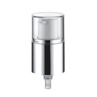 China JL-CC102B Matt Aluminum Cosmetic Cream Pump 0.5CC 0.23CC Spring Outside 20/410 24/410 With Half Cover for sale