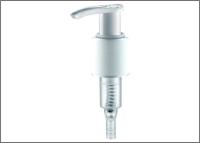 China JL-JS302A Left-right  Lock Up Lotion Pump Smooth, Aluminum, Ribbed Lotion Dispenser Pump for sale