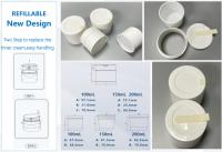 China JL-JR834A Round PP Refill Replaceable Plastic Jar For Cream for sale