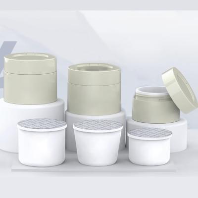China JL-JR834A Round PP Refill Replaceable Plastic Jar For Cream for sale