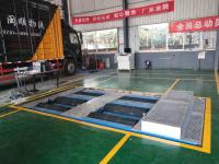 China CTDCG-14 Three Axle Six Roller Vehicle Chassis Dynamometer with 15000kg Axle Load and 350kW Power Capacity for sale