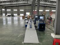 China Cartesykj 2-Wheeled Motorcycle Centralized Testing Line with Brake Force, Axle Load, Speedometer and Wheel Alignment Testers for sale