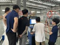 China Cartesykj 2-Wheeled Motorcycle Centralized Testing Line with Brake Force, Axle Load, Speedometer and Wheel Alignment Testers for sale