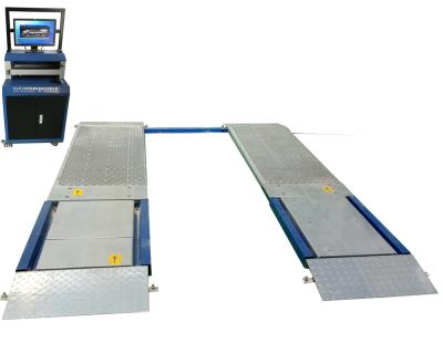 China 4T Capacity Ultra Flat Plate Brake Tester for Trucks 10000kg Max Axle Load 220V for sale