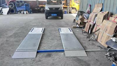 China Cartesykj 4T Capacity 2 Plates Ultra Flat Brake Tester with Side Slip Suspension Axle Load for sale