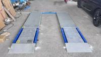 China Cartesykj 4T Capacity 2 Plates Ultra Flat Brake Tester with Side Slip Suspension Axle Load for sale