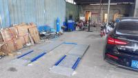 China Cartesykj 4T Capacity 2 Plates Ultra Flat Brake Tester with Side Slip Suspension Axle Load for sale