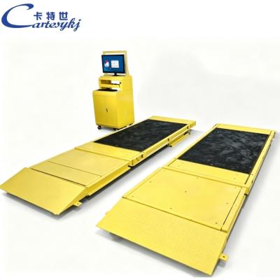 China Cartesykj Luxury flat brake tester 13T Vehicle inspection equipment vehicle test lane   2CTHPB-10 for sale