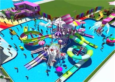 China Water Slide Interactive Family Water Park Equipment Candy Style For Teenager for sale