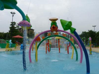 China Galvanized Carbon Steel Water Spray Park Equipment Colorful Customized Water Toys for sale