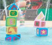 China Kids Spray Park Equipment Aqua Playground Spray Building Block for sale