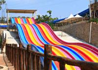 China Fiberglass Colorful Water Slide Outdoor Long Multi Lane For Racing for sale