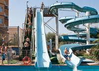 China Fiberglass Open Spiral Water Slide Anti - UV 6-8mm Normal Thickness For Swimming Pool for sale