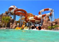 China Multi Lane Fiberglass Water Slide Variable Spiral Tube Free Fall Into Slide for sale