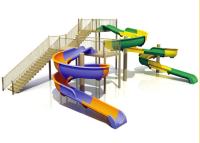 China OEM Fiberglass Water Park Construction , Kids Water Playground Equipment System for sale