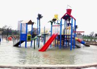 China OEM Fiberglass Water Park Construction , Kids Water Playground Equipment System for sale