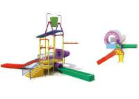 China Kids Water Park Construction Water House Structures With Climb Net / Spray for sale