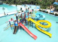 China Summer Outdoor Aqua Playground Games Fiberglass Slide Family water house For Theme Park for sale