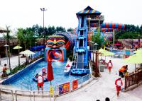 China Summer Outdoor Aqua Playground Games Fiberglass Slide Family water house For Theme Park for sale