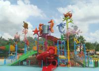 China Giant Water Aqua Playground Equipment , Steel Structure Custom Water Slides for sale
