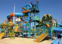 China Giant Water Aqua Playground Equipment , Steel Structure Custom Water Slides for sale
