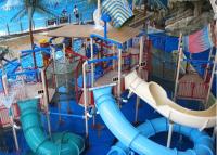 China Colorful Outdoor Aqua Playground , Fiberglass 29x27m Kids Water Slide for sale