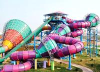 China Hotel And Resort Fiberglass High Speed Water Slide for sale