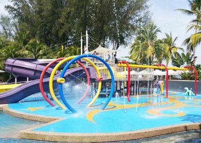 China Customized Kids Water Playground Circles Spray With Galvanized Carbon Steel for sale