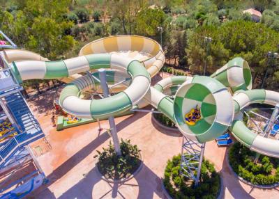 China Outdoor Thrilling Aquaslide Fiberglass Pool Slide Tantrum Valley Customized Size for sale