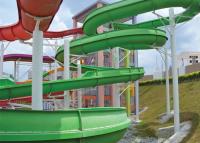 China Colorful Fiberglass Swimming Pool Water Slides Durable Playground Equipment for sale