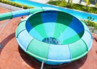 China Space Bowl Fiberglass Water Slide Equipment Blue / Green 13m Platform Height for sale