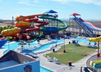 China Outdoor Giant Water Slide Tantrum Valley Space Bowl Colorful FRP Slide for sale