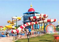 China Combined Spiral Tube Water Slide Water Fun Amusement Park Fiberglass Ground Slide for sale