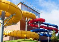 China Attractive Spiral Open Tube Water Park Water Slide 1m Diameter 3 Guests Per Time for sale