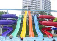 China Interactive Swimming Pool Water Slide Equipment Mix Color Steel Columns for sale