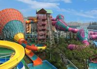 China Latest Funny Custom Water Slides Colorful Fiberglass For Aqua Park for sale