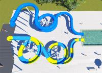 China 2 Person Outdoor Swimming Pool Slides For Family Resort / Adventure Park Water Slide for sale